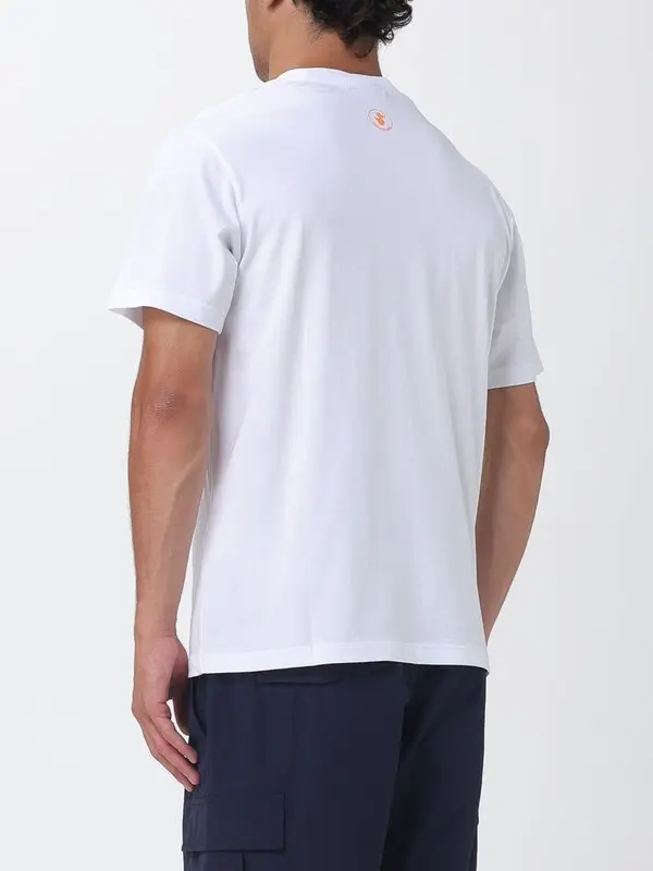 SAVE THE DUCK Cotton Crewneck T-shirt With Front Slogan Print By - White