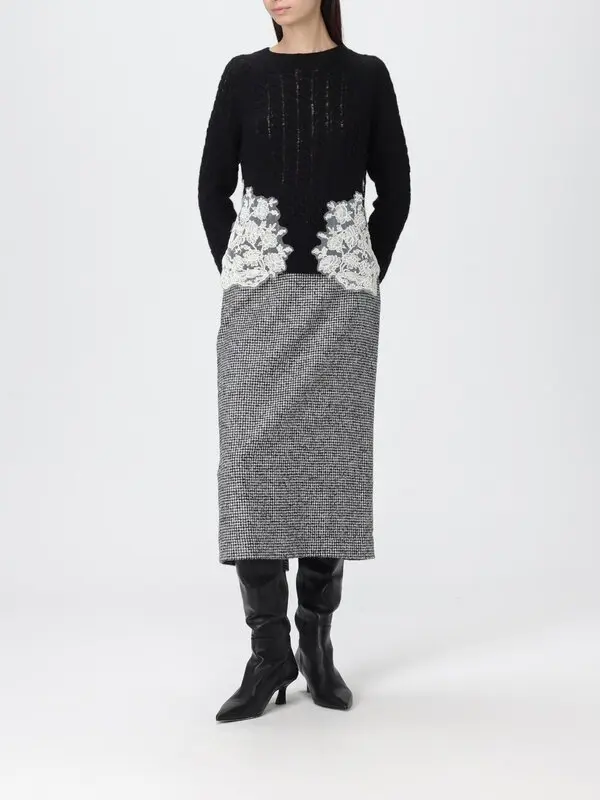 Ermanno Scervino Checked Midi Skirt