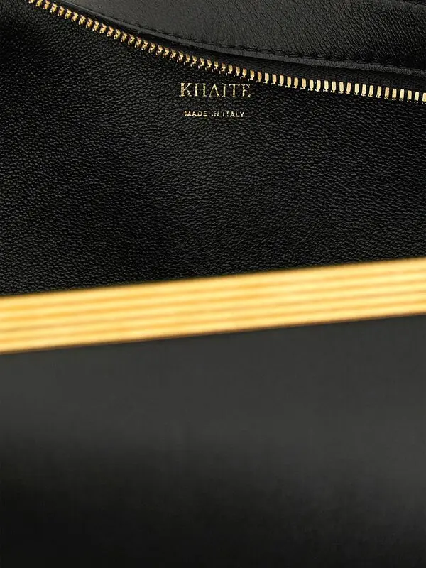 Khaite Smooth Lambskin Leather Mini Handbag With Zip Closure