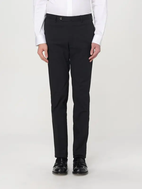 PT TORINO Stretch Cotton Blend Chino Trousers - Black