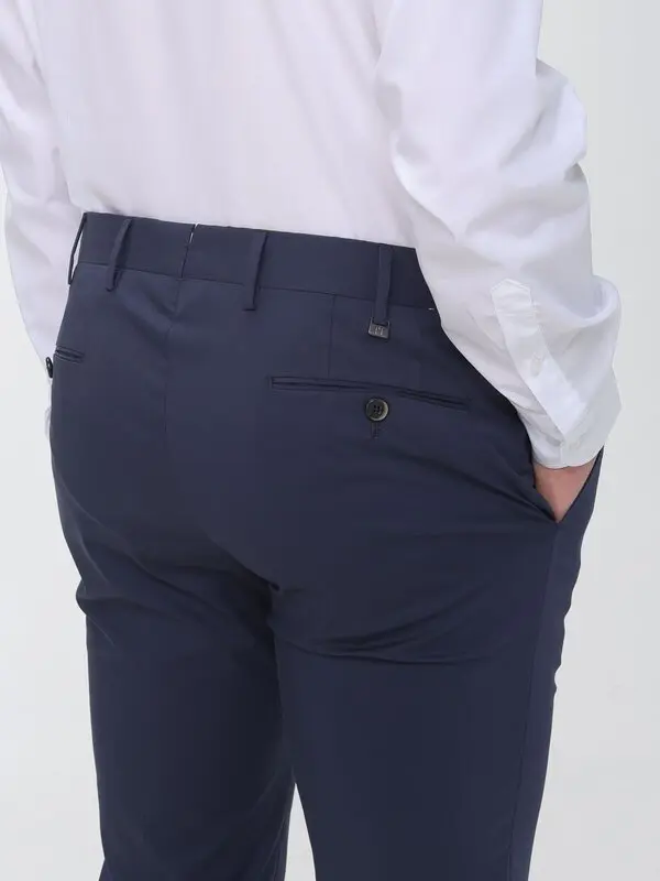 PT TORINO Stretch Cotton Blend Chino Trousers - Navy
