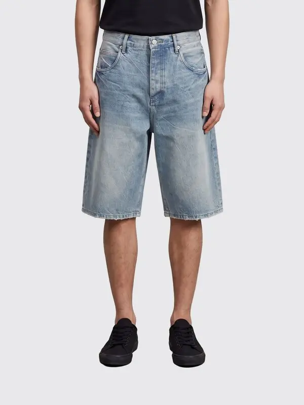PURPLE BRAND 5-pocket Cotton Denim Shorts