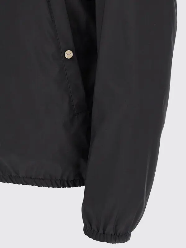 Herno High Neck Zip-up Nylon Bomber Jacket