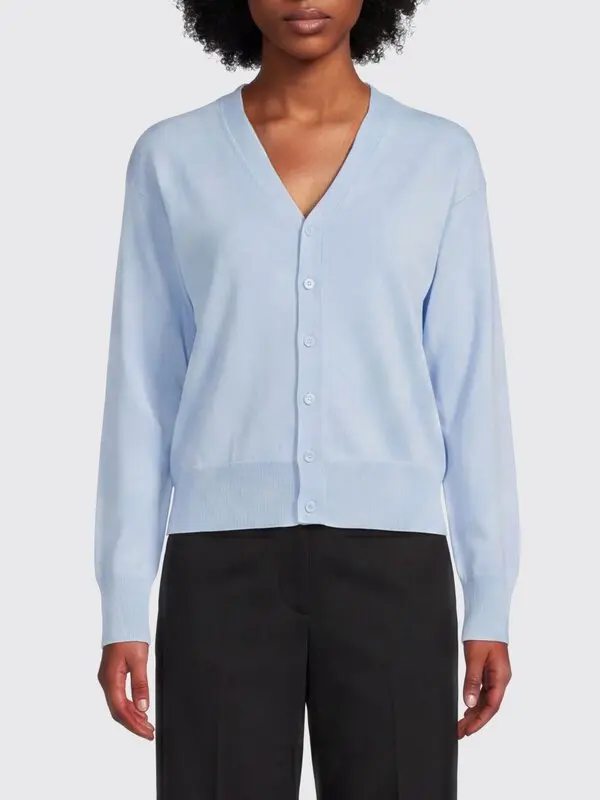 MAISON MARGIELA V-neck Cotton Cardigan With Dropped Shoulders - Blue