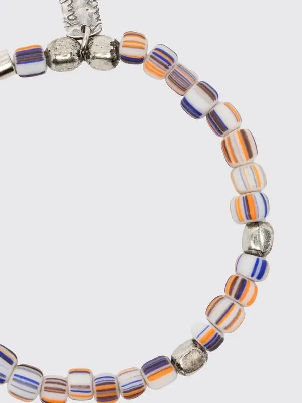 Paul Smith Striped Beaded Metal Bracelet