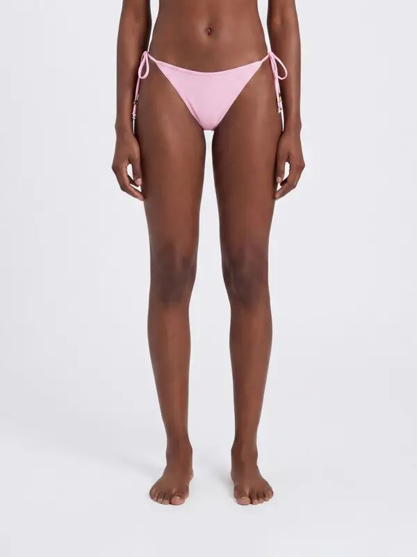 Jacquemus Mid-rise Bikini Bottoms With Adjustable Side Ties - Pink