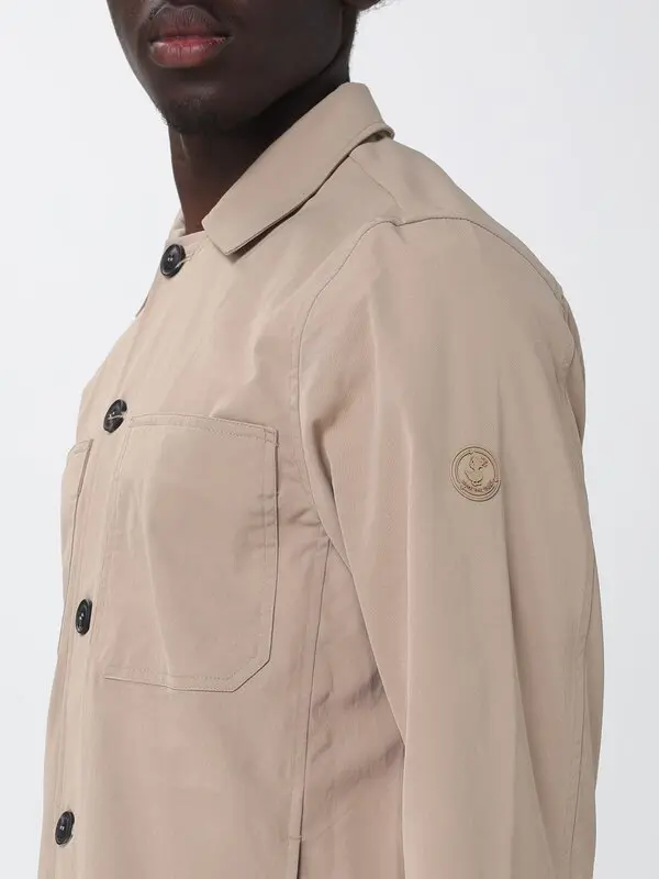 SAVE THE DUCK Basil Water-repellent Technical Fabric Shirt Jacket By - Beige