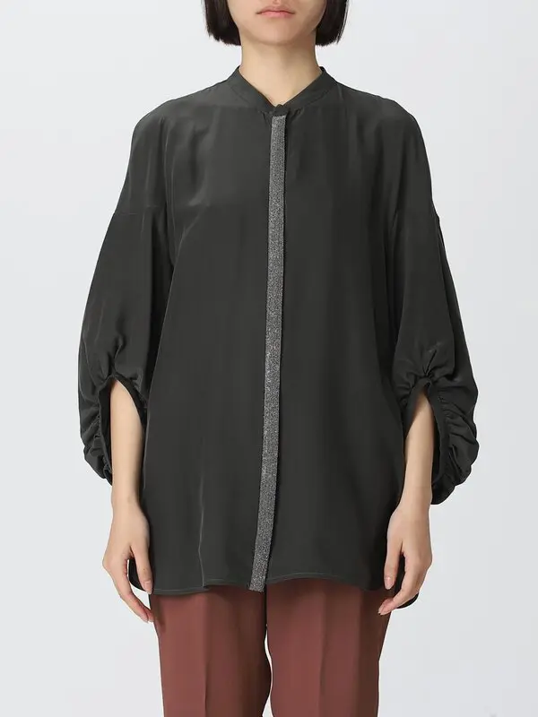 Fabiana Filippi Embellished Mandarin Collar Shirt