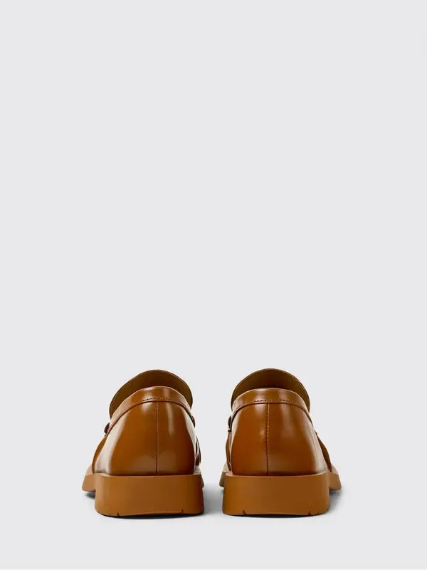 Camper Gathered Loafers - Brown