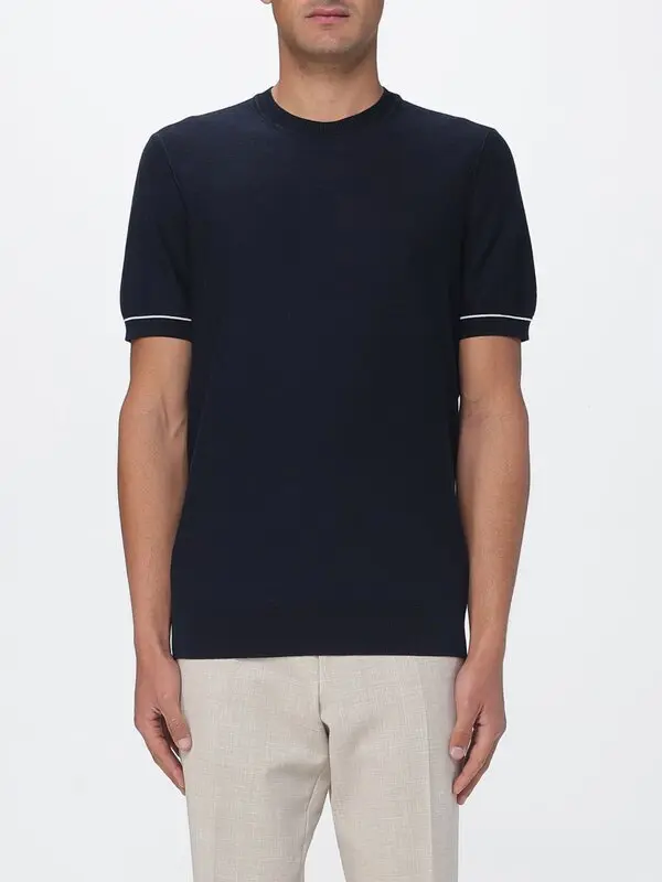 BOSS Cotton Crew Neck Sweater - Blue
