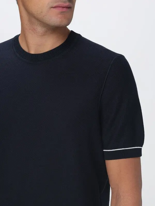 BOSS Cotton Crew Neck Sweater - Blue