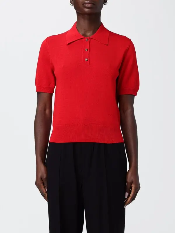 A.p.c. Cotton Knit Polo Shirt - Red