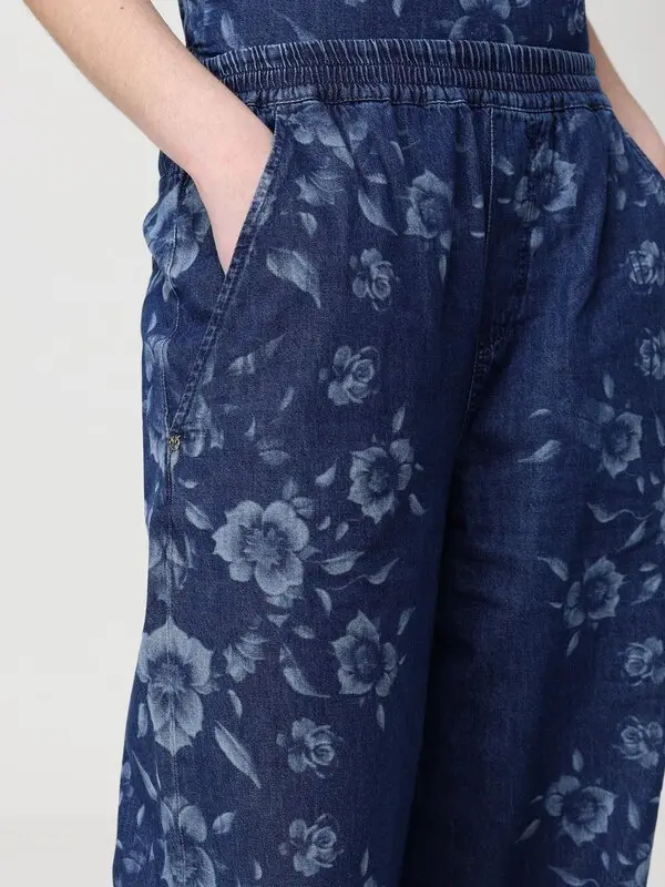 Pinko Floral Print Cotton Palazzo Trousers