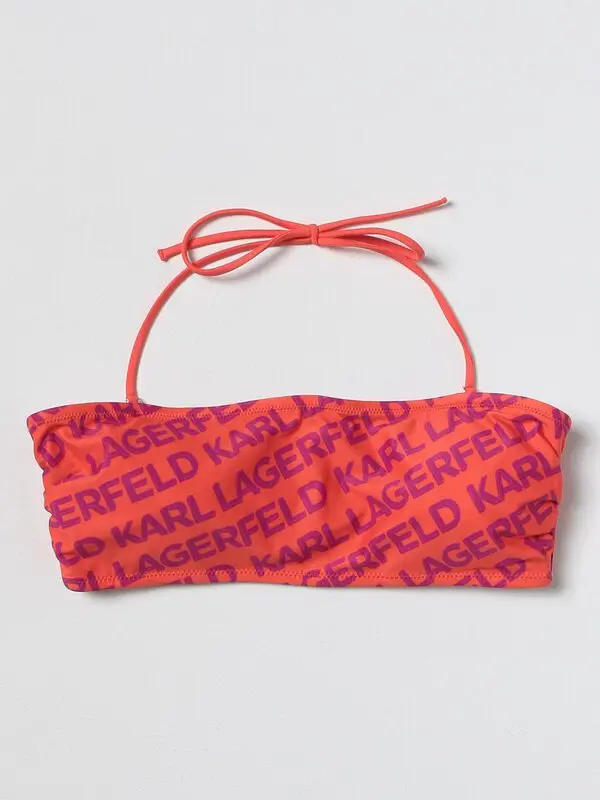 Karl Lagerfeld Logo Bikini Top