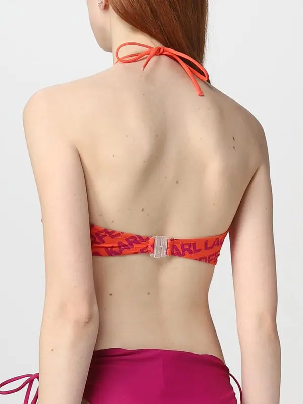 Karl Lagerfeld Logo Bikini Top