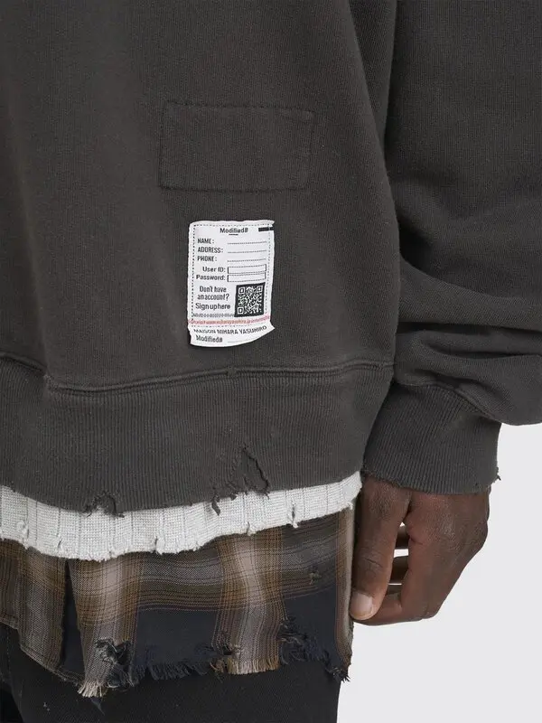 Mihara Yasuhiro Double-layered Crewneck Sweatshirt - Black