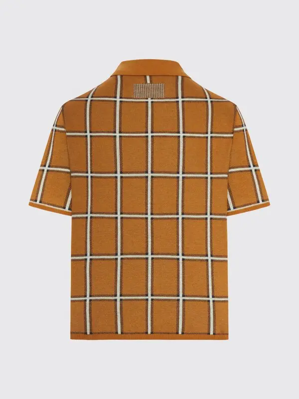 Guest In Residence Check Linen And Silk Casual Shirt - Brown
