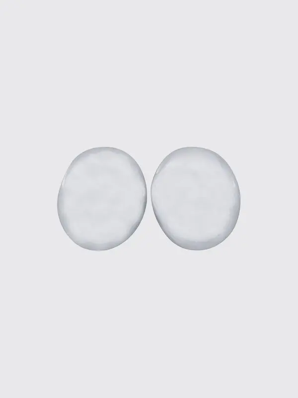 Federica Tosi Brass Button Earrings - Silver