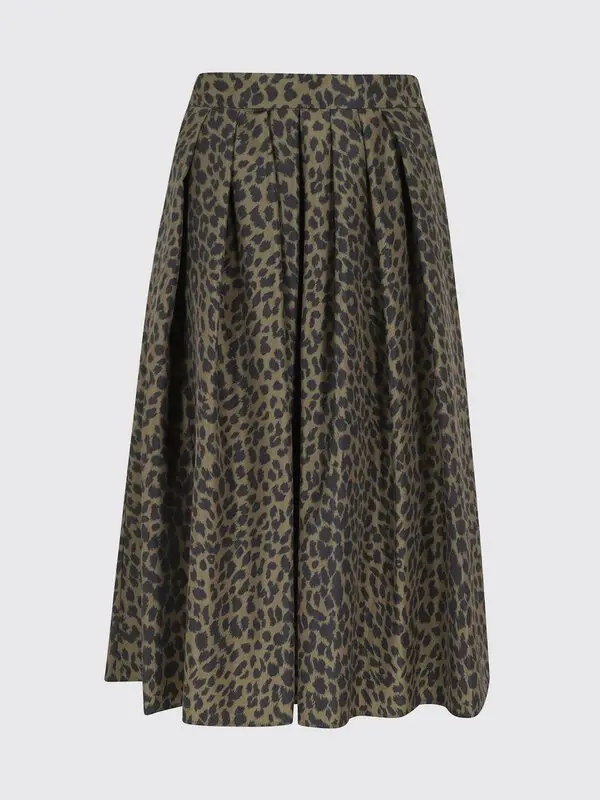 Aspesi Animal Print Polyester Skirt