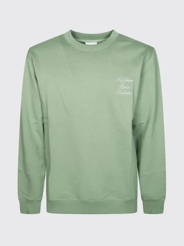 Drole De Monsieur Slogan Print Cotton Sweatshirt