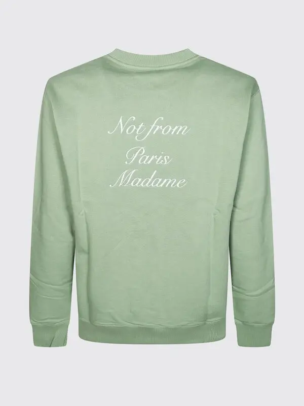 Drole De Monsieur Slogan Print Cotton Sweatshirt