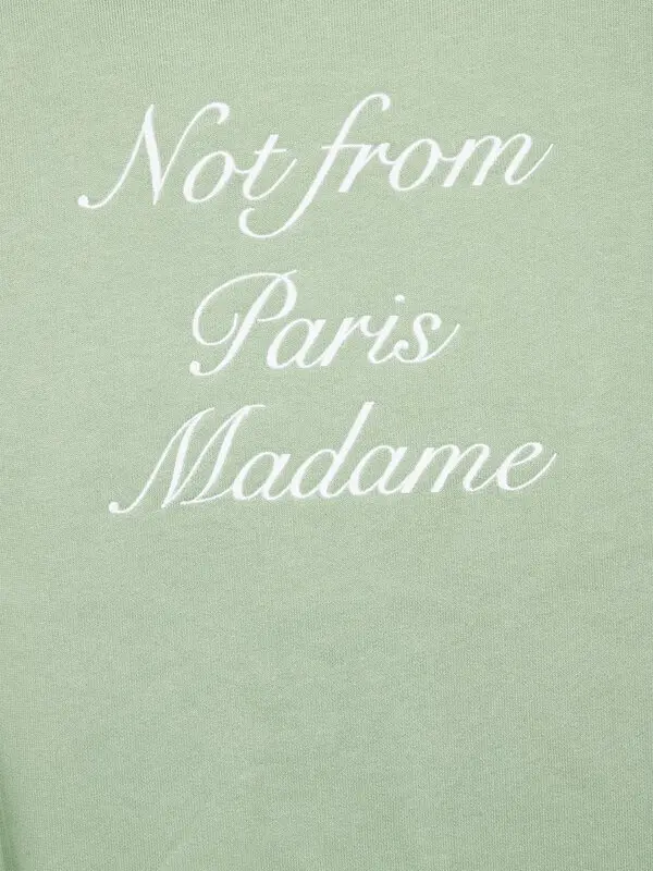 Drole De Monsieur Slogan Print Cotton Sweatshirt