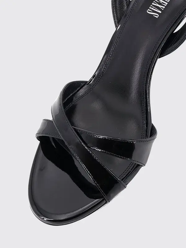 Paris Texas Lidia Patent Leather Slingback Sandals - Black