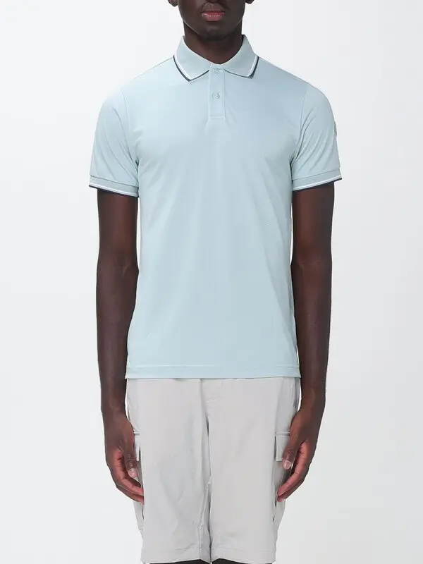 SAVE THE DUCK Short-sleeved Jersey Polo Shirt With Contrast Logo - Green
