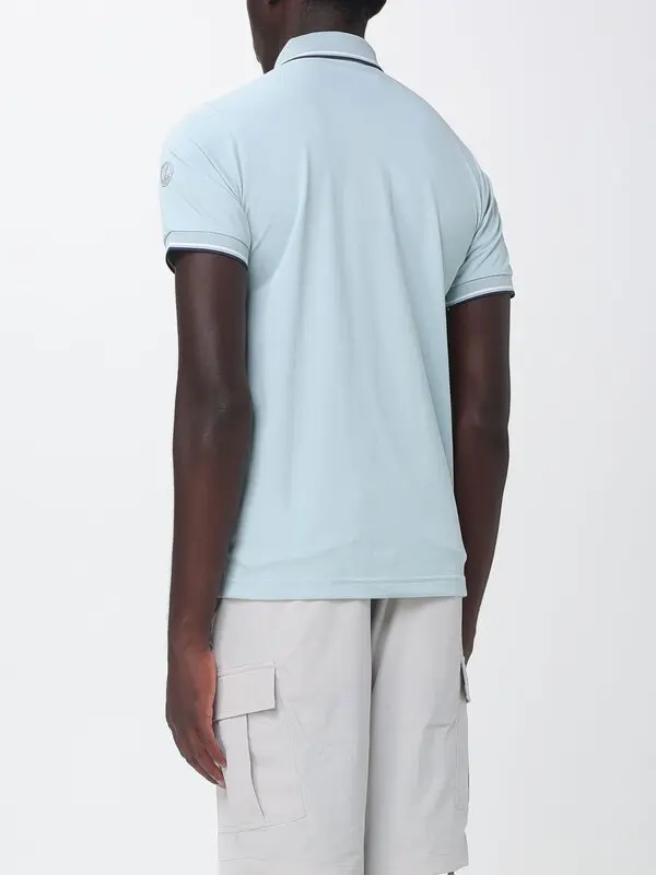 SAVE THE DUCK Short-sleeved Jersey Polo Shirt With Contrast Logo - Green