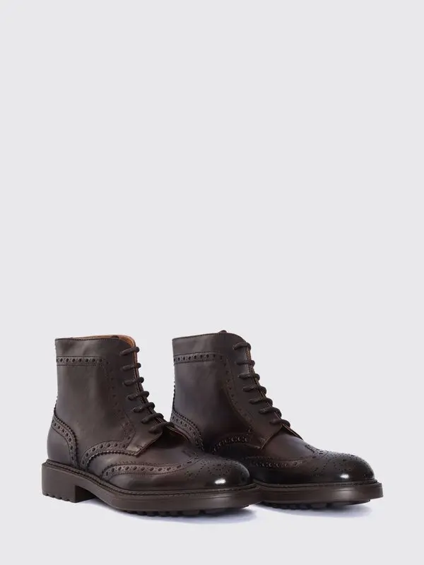 DOUCAL'S Lace-up Wingtip Boots - Grey