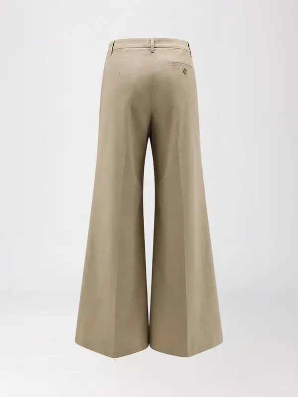 Aspesi Stretch Cotton Flared Trousers - Colonial
