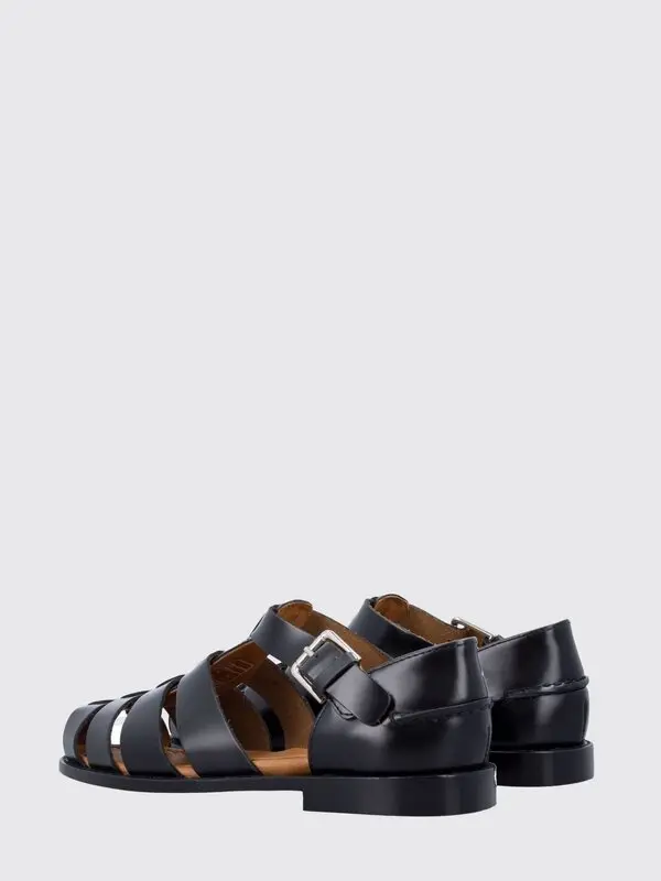 SEBAGO Gurkha Tale Smooth Leather Sandals With Low Heel And Strap