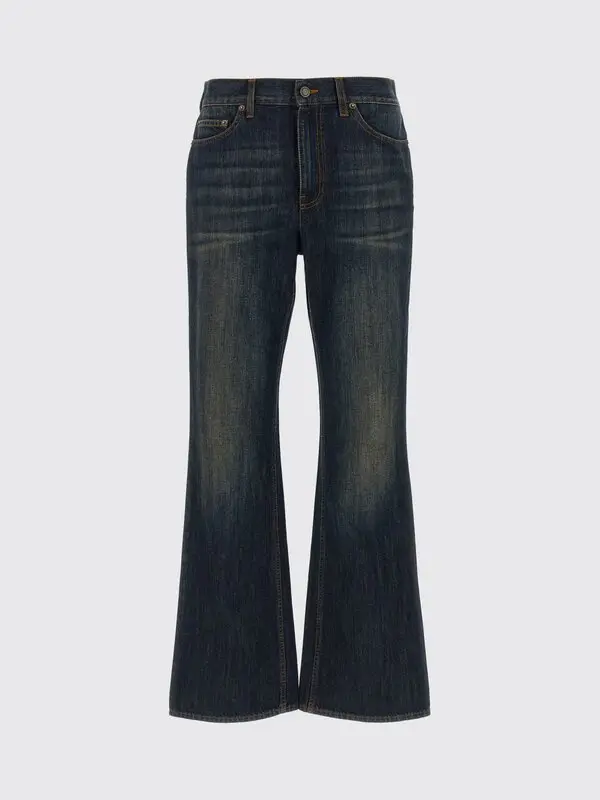 Burberry Mid-rise Flared Jeans In Cotton Denim