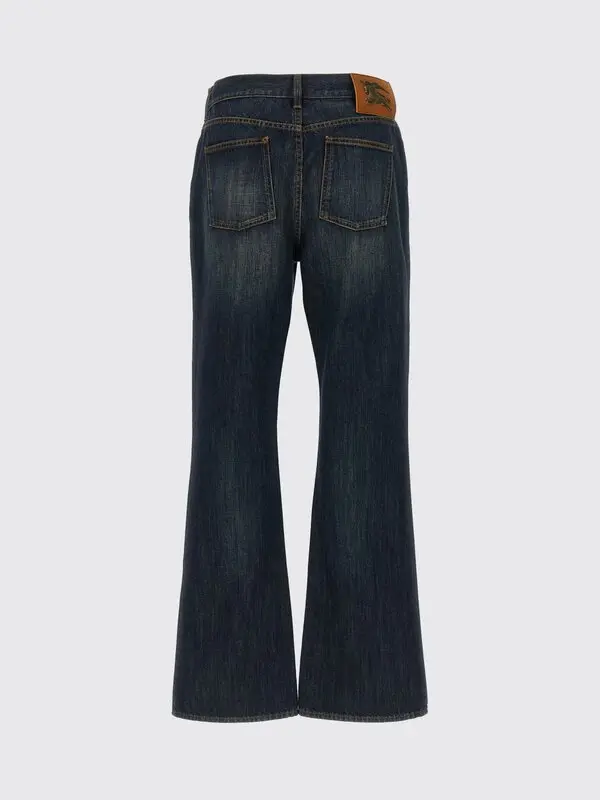 Burberry Mid-rise Flared Jeans In Cotton Denim