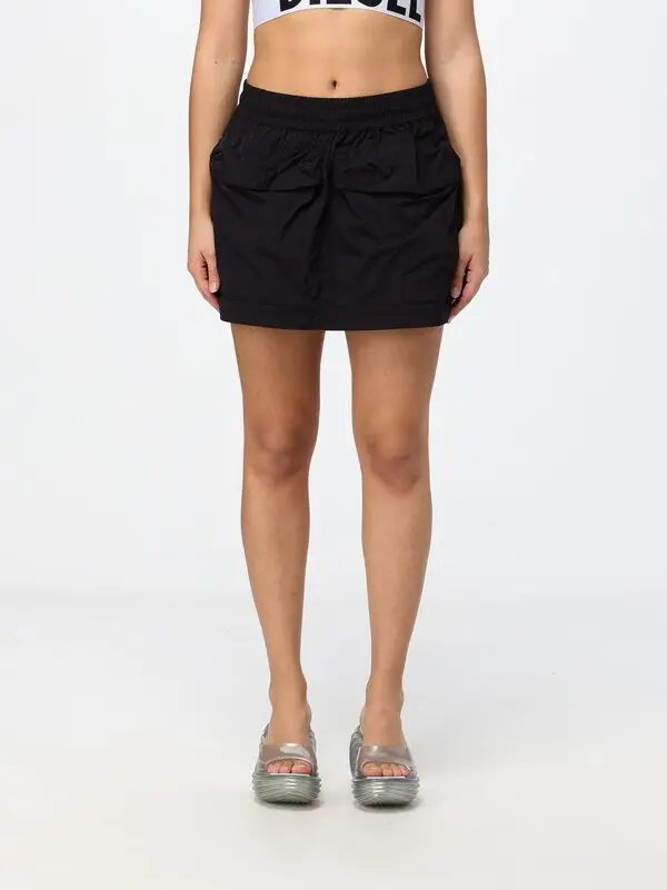 DIESEL® Nylon Cargo Mini Skirt - Black