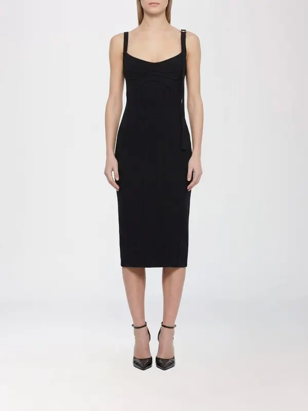 Attico Viscose And Polyester Sheath Dress