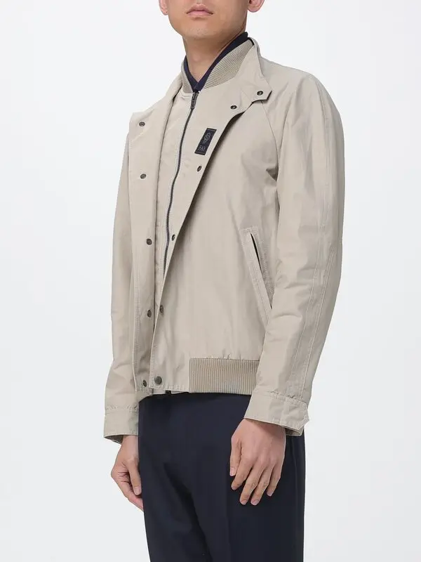 FAY Windproof And Water-repellent Technical Nylon Bomber Jacket With High Collar