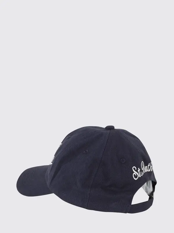MC2 SAINT BARTH Cotton Baseball Cap With Embroidered Logo And Slogan - Navy