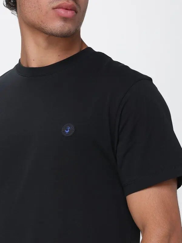SAVE THE DUCK Basic Short-sleeved Pure Cotton Crewneck T-shirt By - Black