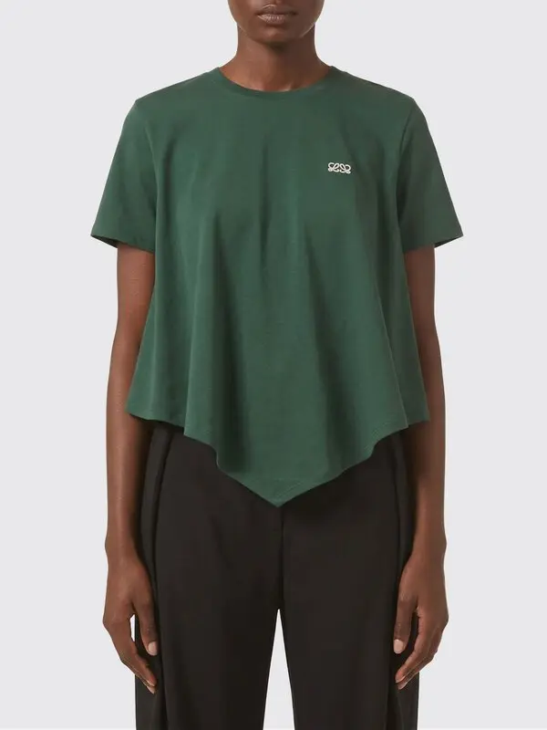 Loewe Cotton T-shirt With Logo Detail - Green