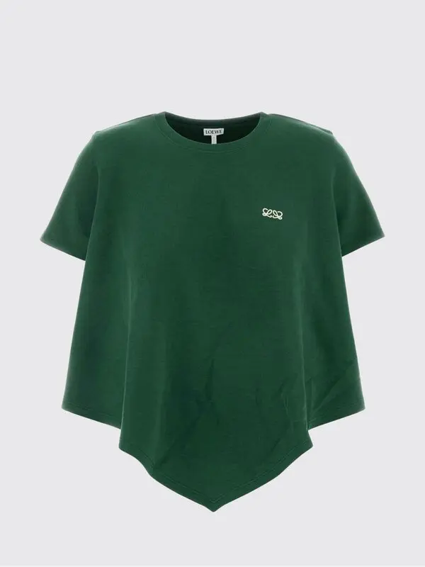 Loewe Cotton T-shirt With Logo Detail - Green