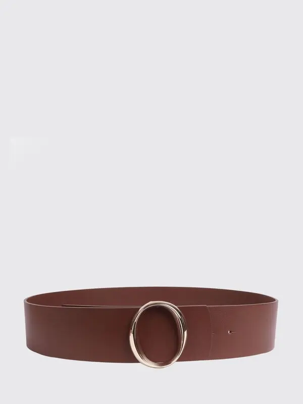 Orciani High-waist Calfskin Leather Belt With Monogram Buckle - Brown