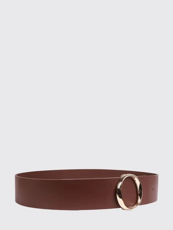 Orciani High-waist Calfskin Leather Belt With Monogram Buckle