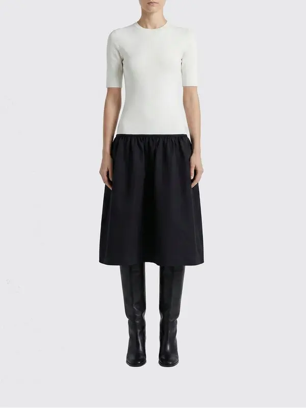 TOTEME Knit Top And Gathered Skirt Dress