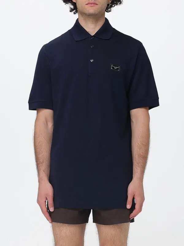 Dolce & Gabbana Cotton Polo Shirt - Blue