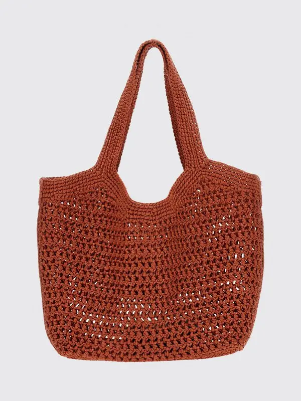 TOD'S Crochet Raffia Shopping Bag - Red