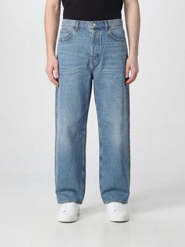 AMISH SUPPLIES Huge Straight Fit Distressed Effect Cotton Denim Jeans