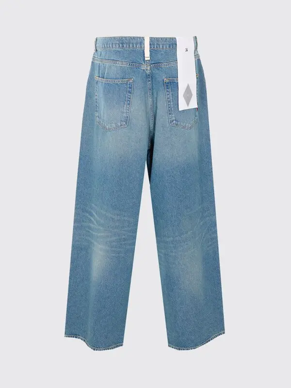 AMISH SUPPLIES Huge Straight Fit Distressed Effect Cotton Denim Jeans