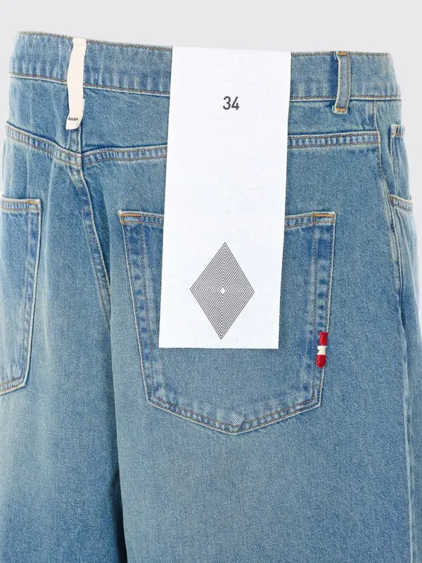 AMISH SUPPLIES Huge Straight Fit Distressed Effect Cotton Denim Jeans