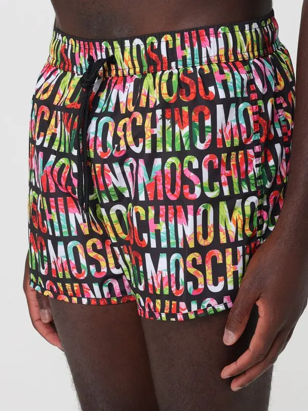 Moschino Polyester Swim Shorts With Contrast Logo